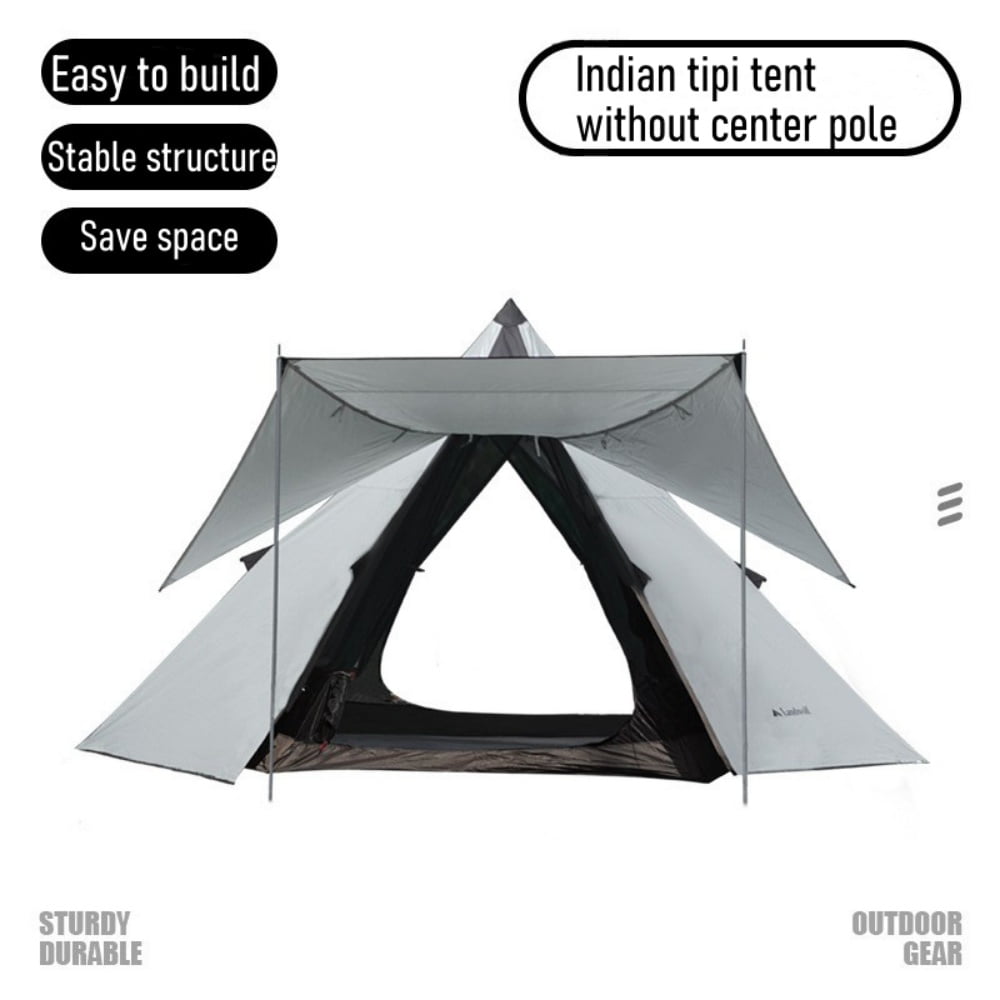 Latourreg Portable Double Layers Indian Teepee Tent Camping Tipi Tent ...