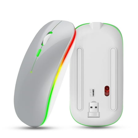 Keyboarant Rechargeable Mute Wireless Mouse Receiver Desktop Waterproof ...