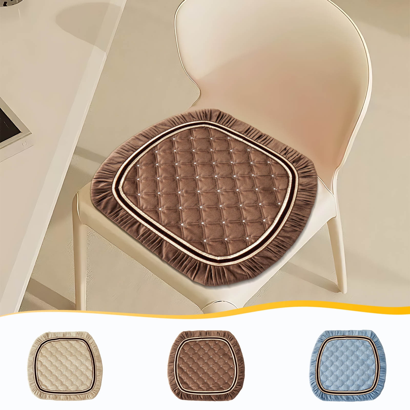 Latrodar Avoid Slip Embroidered Exquisite Brief Crystal Velvet Chair ...