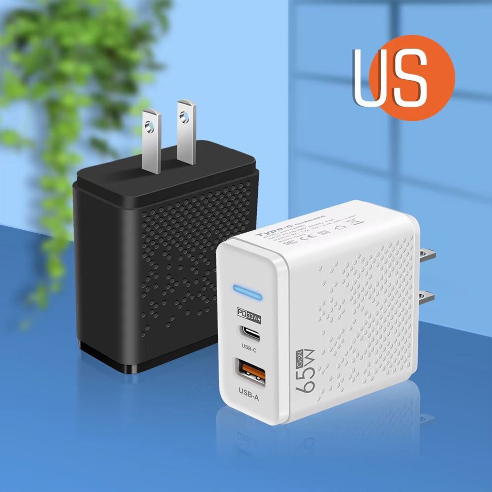 Latrodar Black 5V2.4A Power Adapter USB C And USB A Double Interface ...