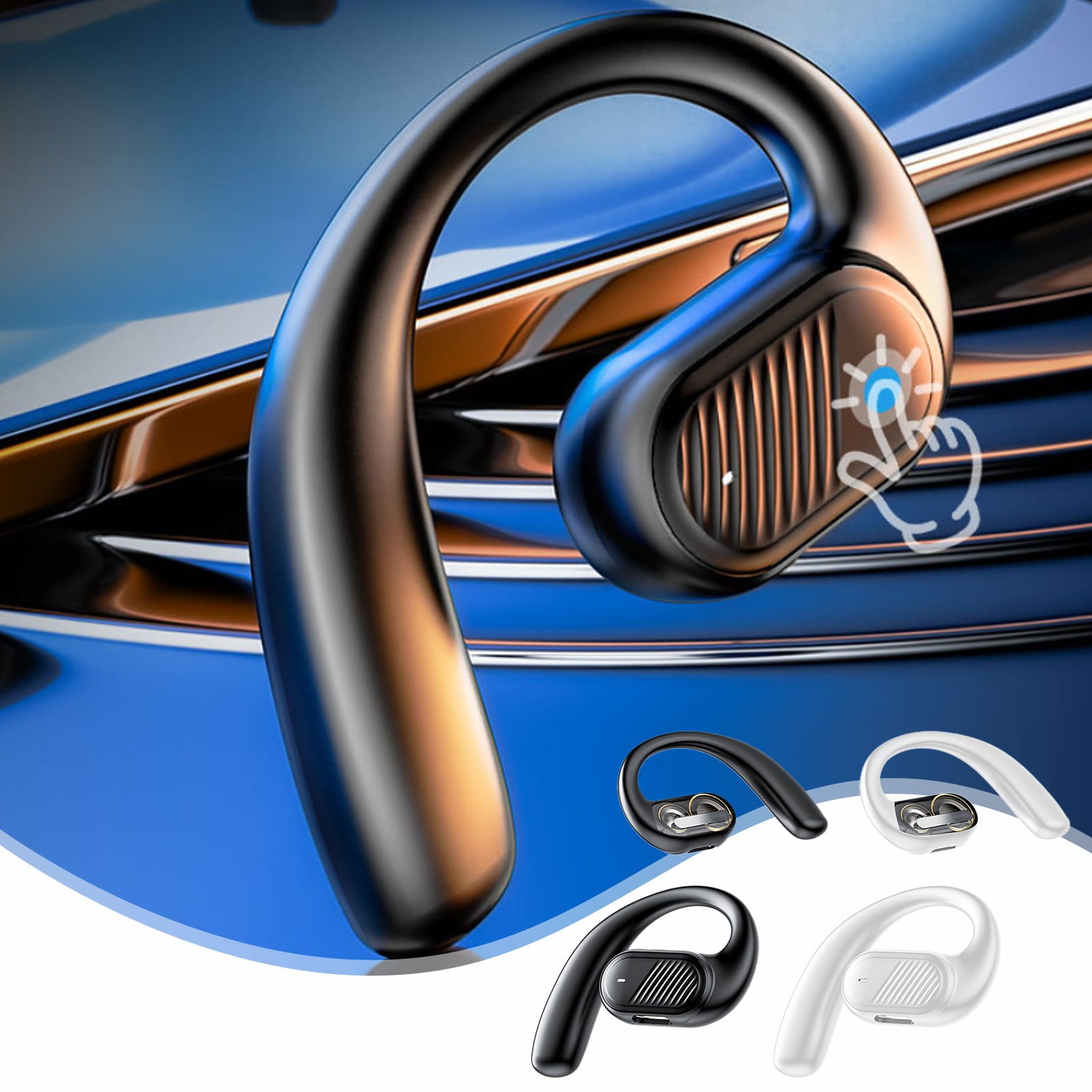 Latrodar Bluetooth 5.4 Wireless Headphones Ear Hanging Double Speaker ...