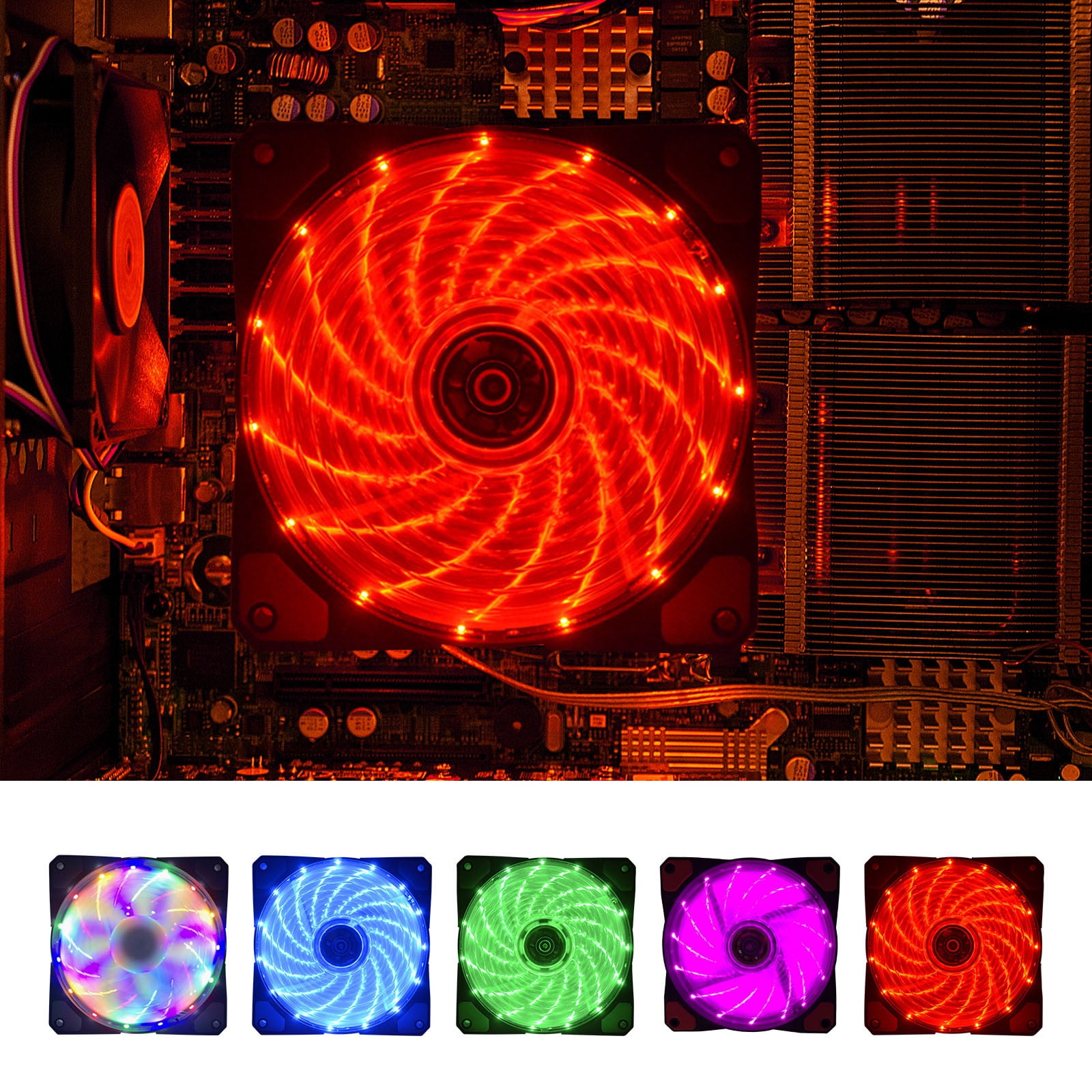 Latrodar CPU Colorful Cool Fans Chassis Fans 120mm PWM Hydraulic ...