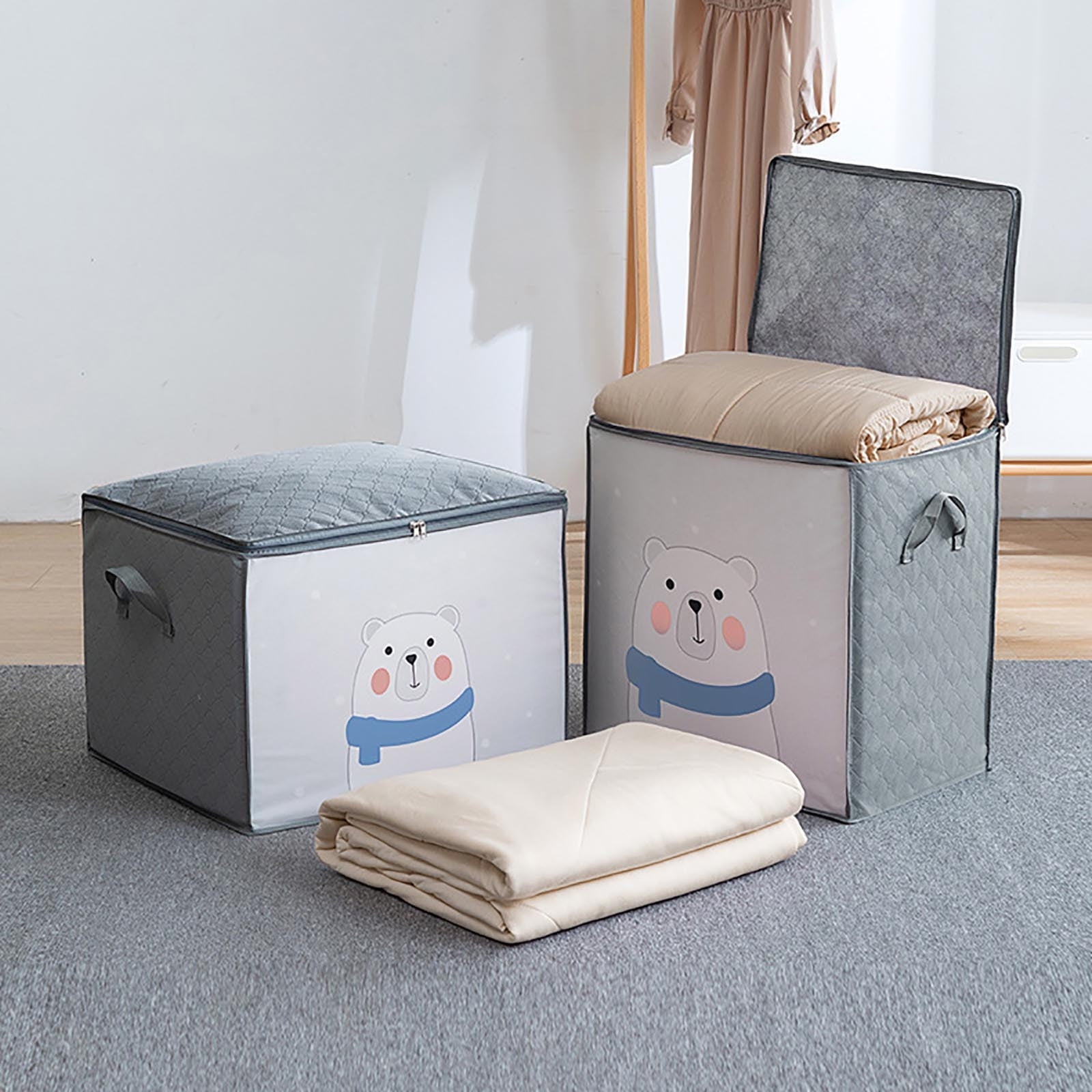 Latrodar Comforters Storage Bags Large Double Zipper Storage Containers ...