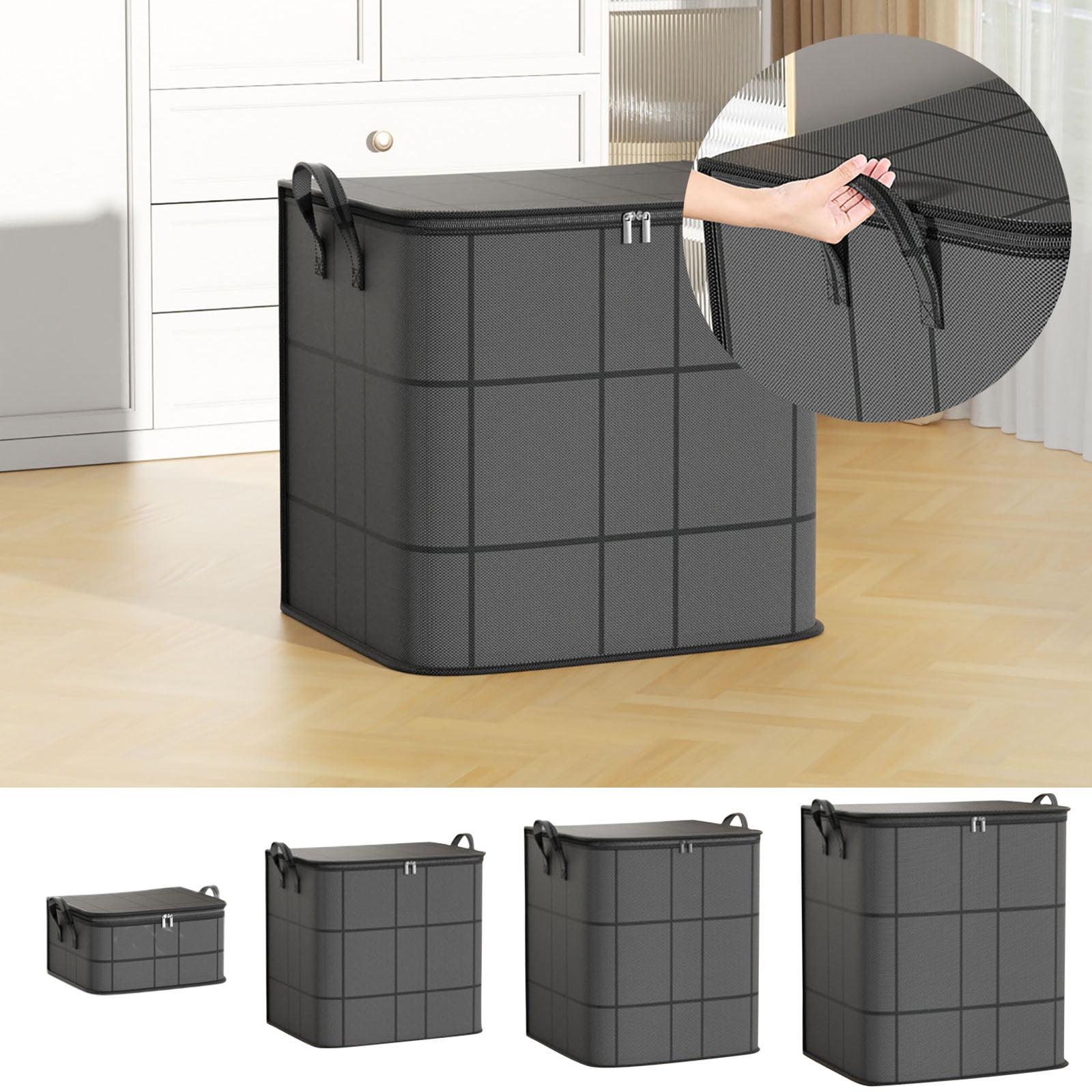 Latrodar Comforters Storage Bags Large Double Zipper Storage Containers ...