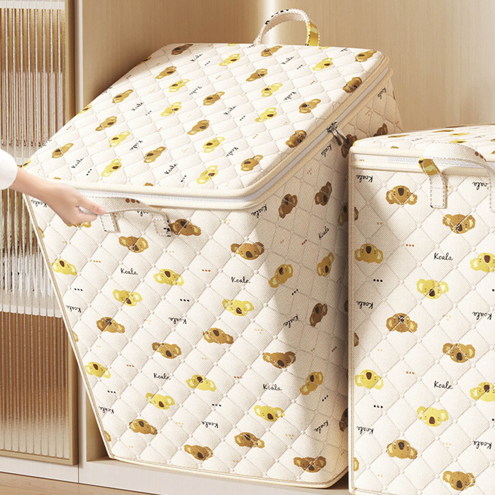 Latrodar Comforters Storage Bags Large Double Zipper Storage Containers ...