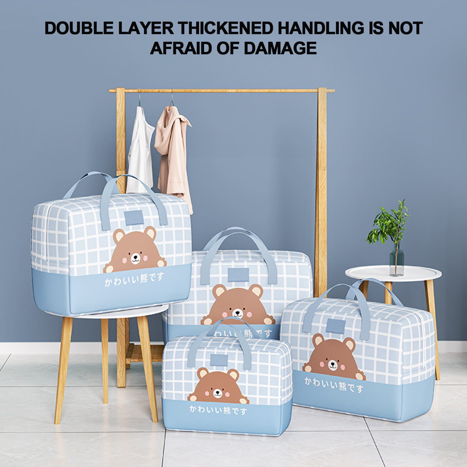 Latrodar Comforters Storage Bags Large Double Zipper Travel Packing ...