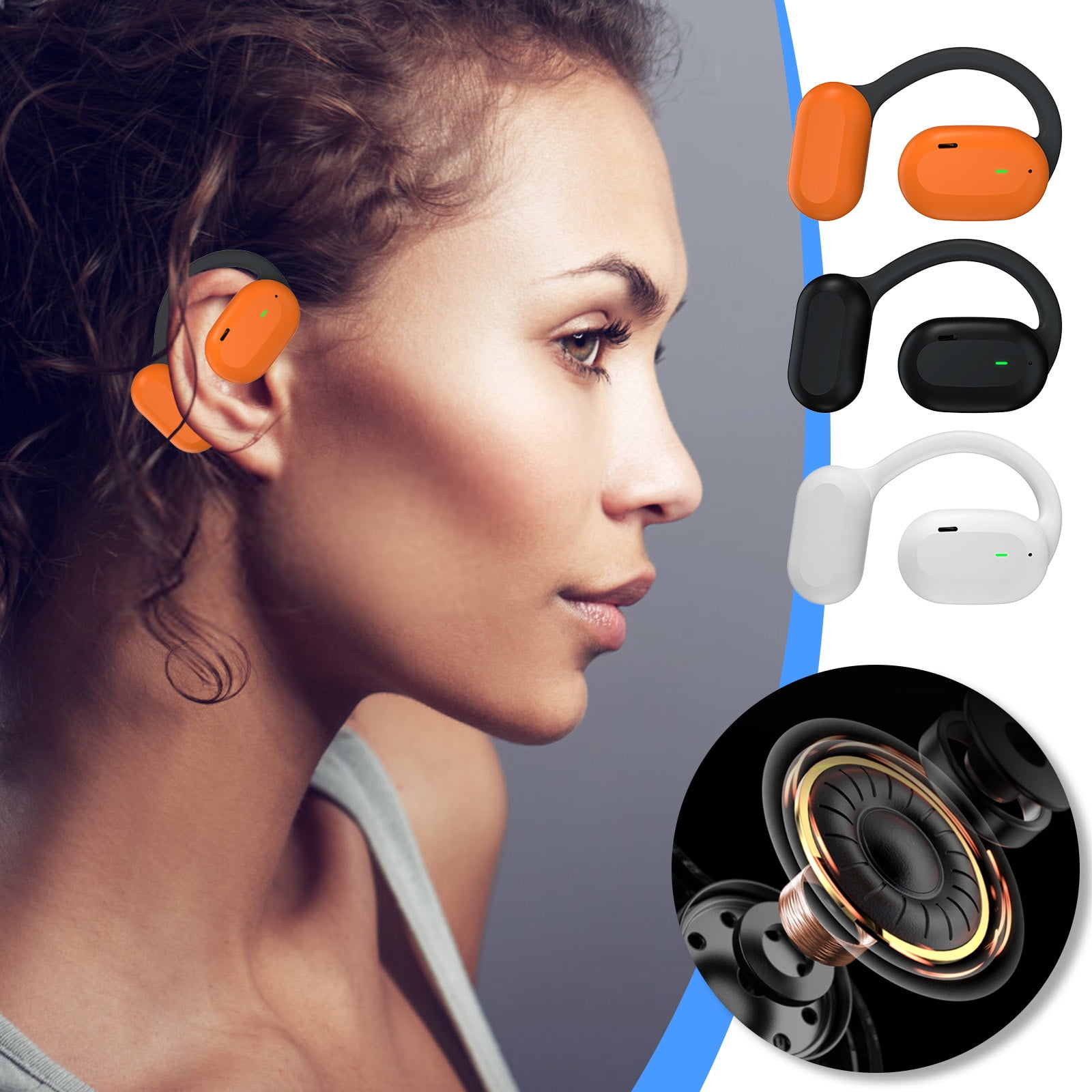 Latrodar Conduction Non Ear OWS Open Ear Air9 Wireless Bluetooth ...