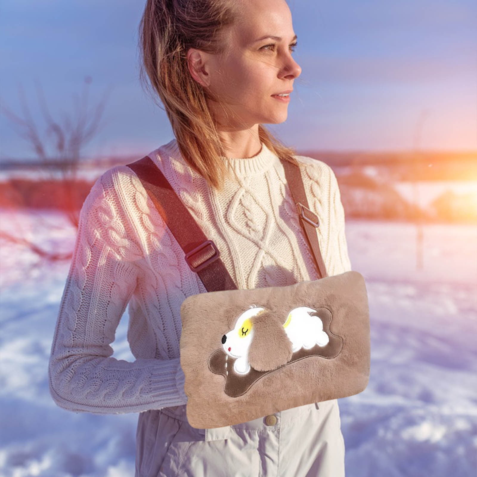 Latrodar Cute Plush Rechargeable Electric Hot Water Bag Winter Hand ...