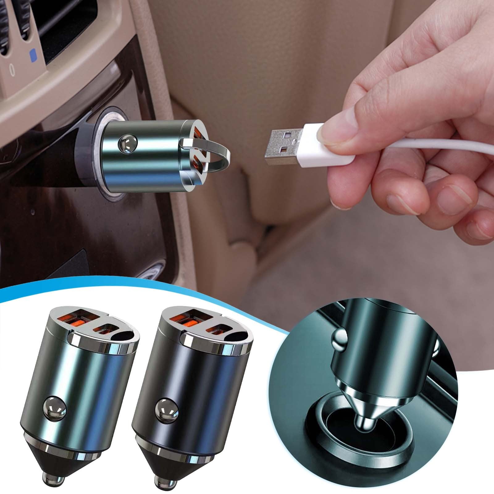 Latrodar Hidden Mini Pull Ring Car Charger 100w Super Flash Charge ...