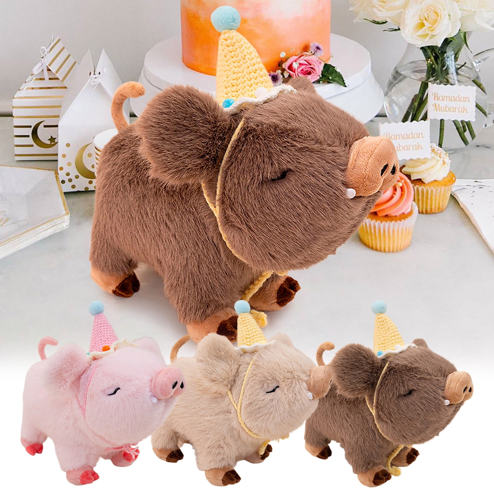Latrodar Kids Christmas Gifts Plushies Birthday Boar Simulation Plush ...