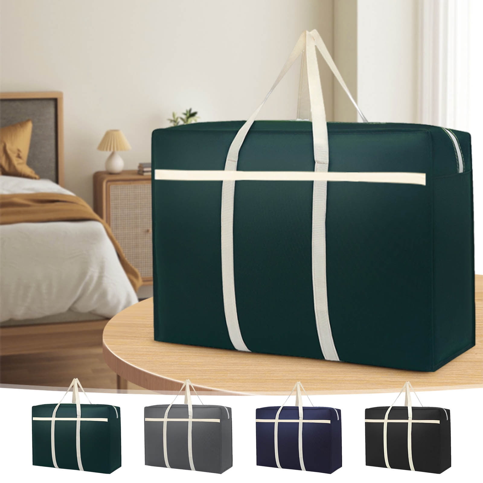 Latrodar Large Storage Bags Double Zipper Storage Containers Living ...