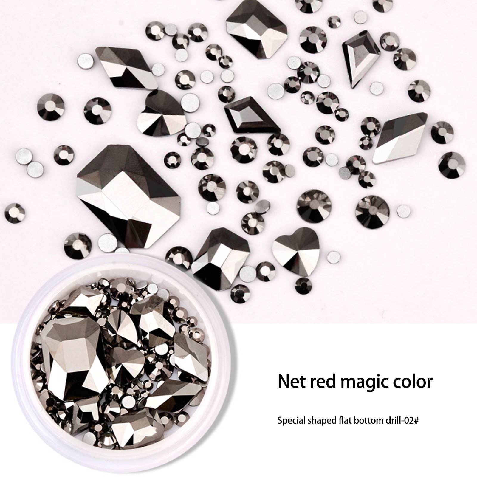 Latrodar Nail Jewelry Big Diamond Water Drop Flat Bottom Diamond ...