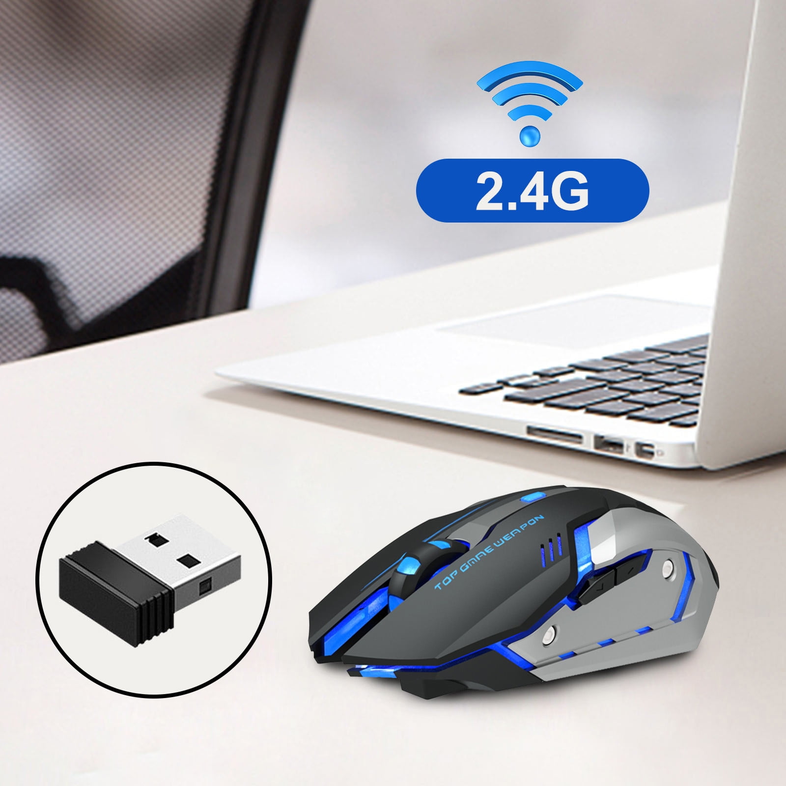 Latrodar Silent Mouse Wireless USB Mouse Laptop Mouse Rechargeable ...