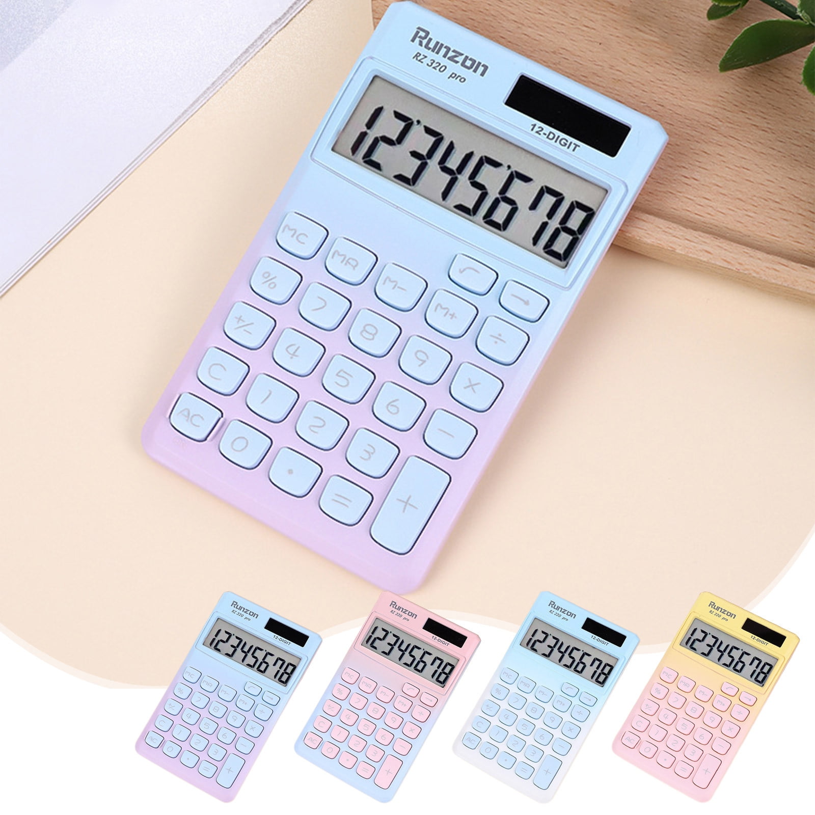 Latrodar Solar Powered Calculator Large Display And Buttons Clear Large ...