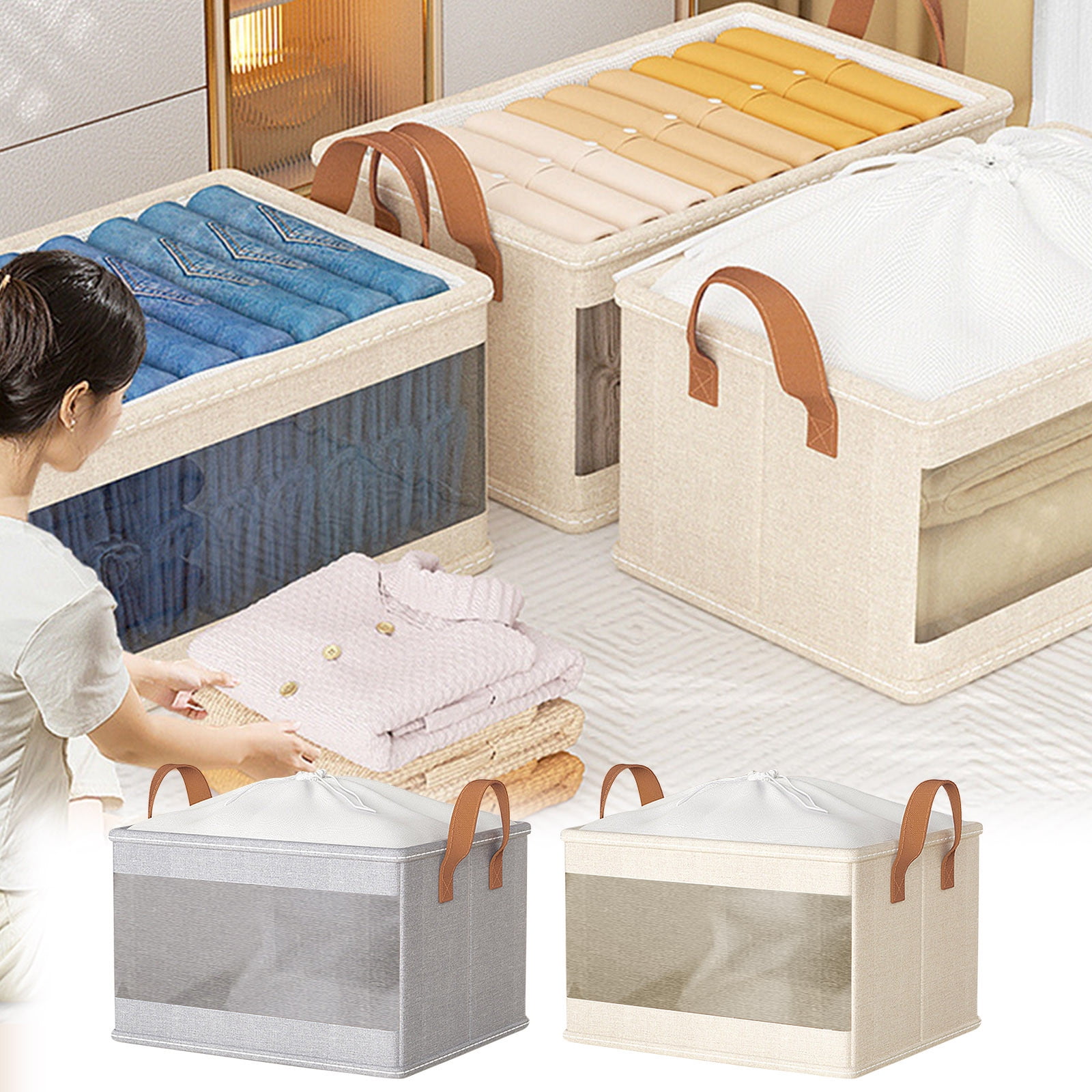 Latrodar Storage Containers with Lids Divided Travel Organizer Bags ...