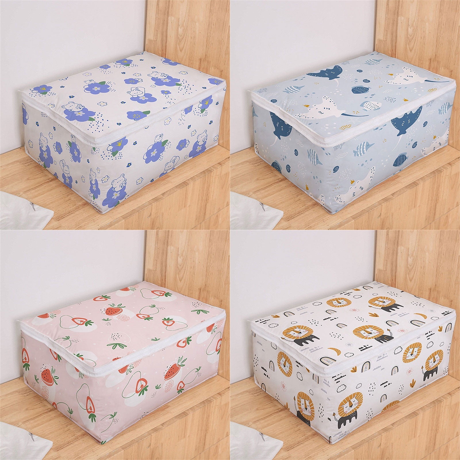 Latrodar Storage Containers with Lids Double Zipper Travel Packing ...