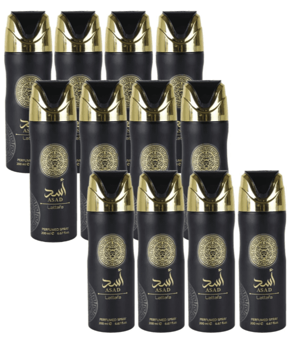 Lattafa - Asad Deodorant Perfumed Spray 200ML (6.67 OZ) 6 Pcs - Walmart.com