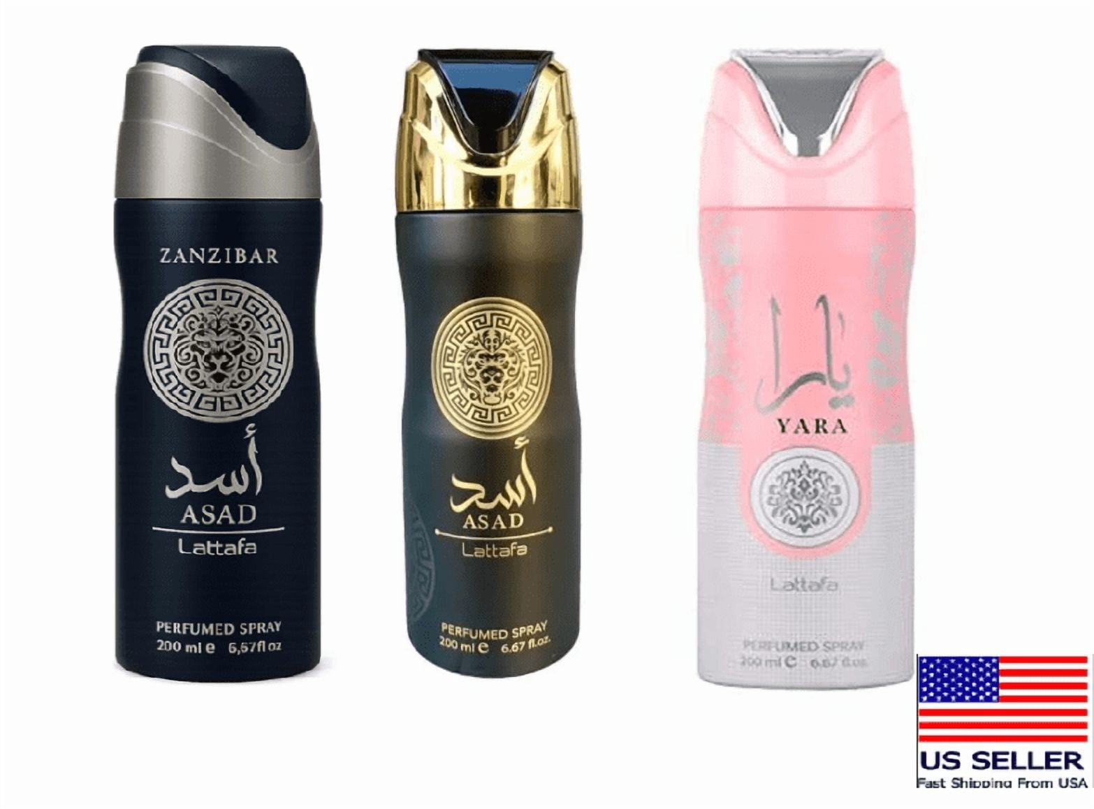 Lattafa Body Spray 200ml – 3 Ct Mix Pack | Long-Lasting Fragrance Spray ...