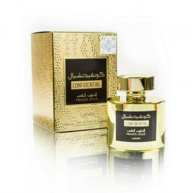 Lattafa Unisex Confidential Private Gold EDP Spray 3.38 oz Fragrances ...