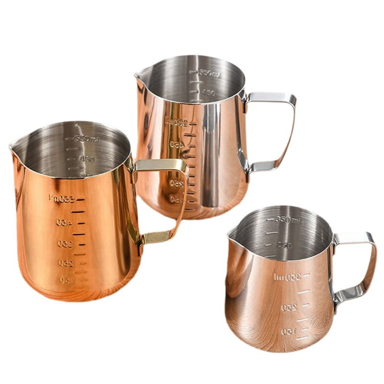 Latte Art Cup Stainless Steel Latte Art Cylinder Graduated Cup Coffee ...