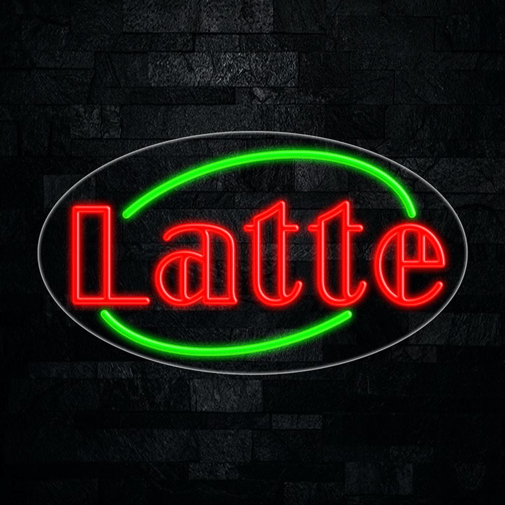 Latte LED Neon Sign 28"L x 16"H #34594 - Walmart.com