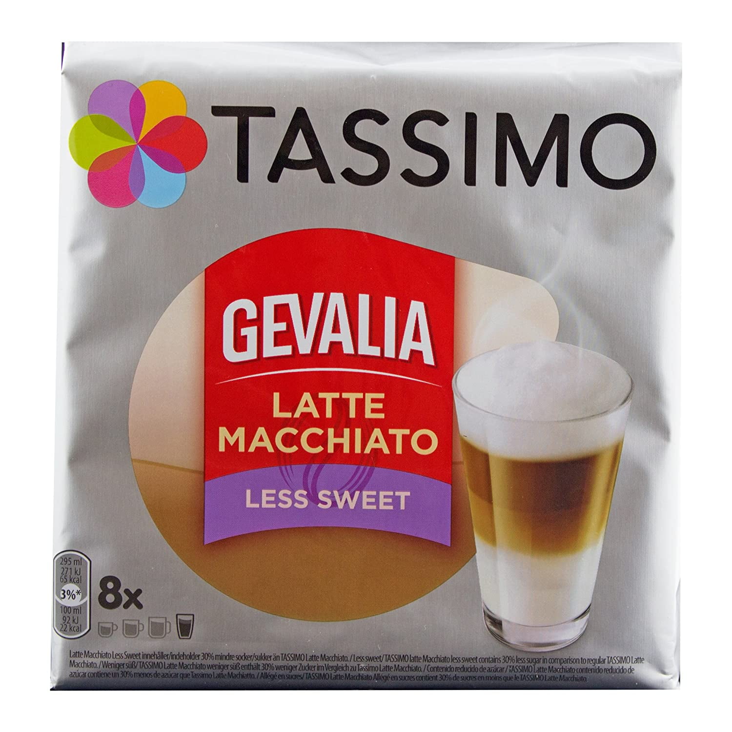 Latte Macchiato Less Sweet Coffee Discs 8 Drinks - Walmart.com