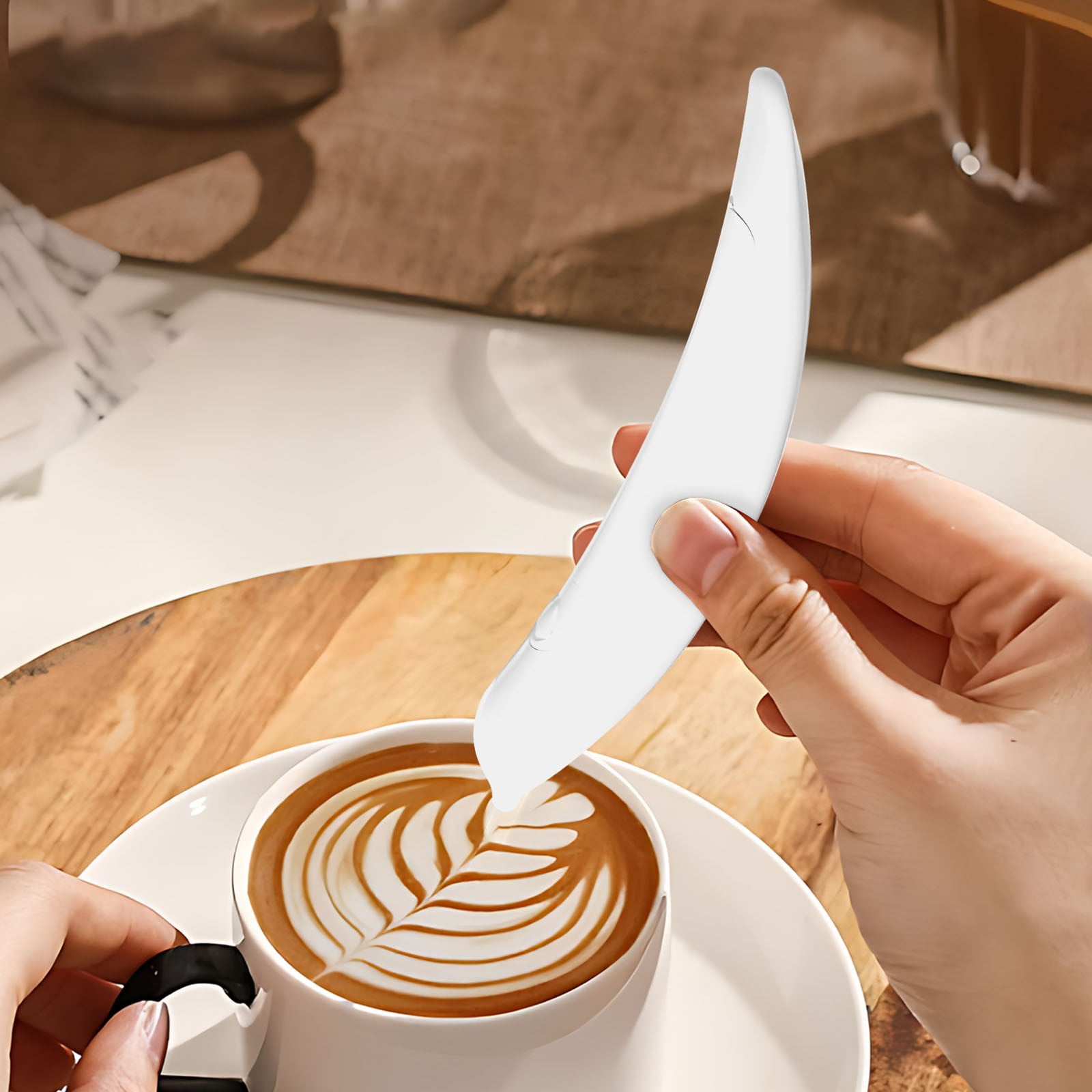 Latte Pen, Electric Coffee Pen Spice Pen for Latte & Food DIY, Works ...