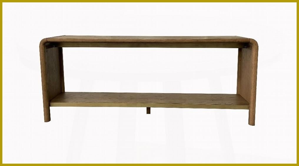 Latte Waterfall Coffee Table with Elm Veneers – Soft Modern Style ...