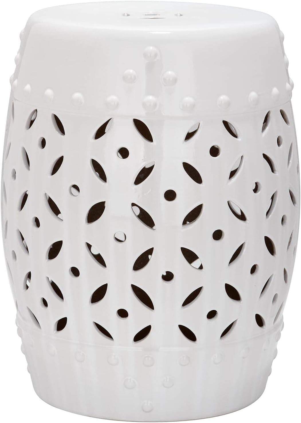 Lattice Coin Ceramic Decorative Garden Stool ACS4510A, White - Walmart.com