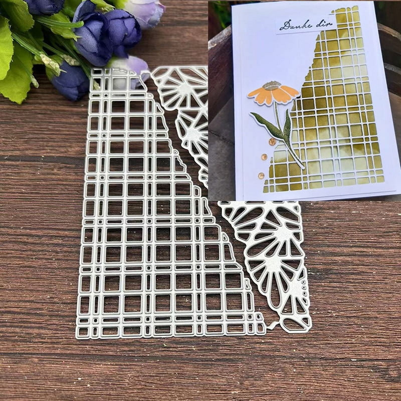 Lattice Die Cuts for Card Making, Ouginx Split Card Textures Metal ...