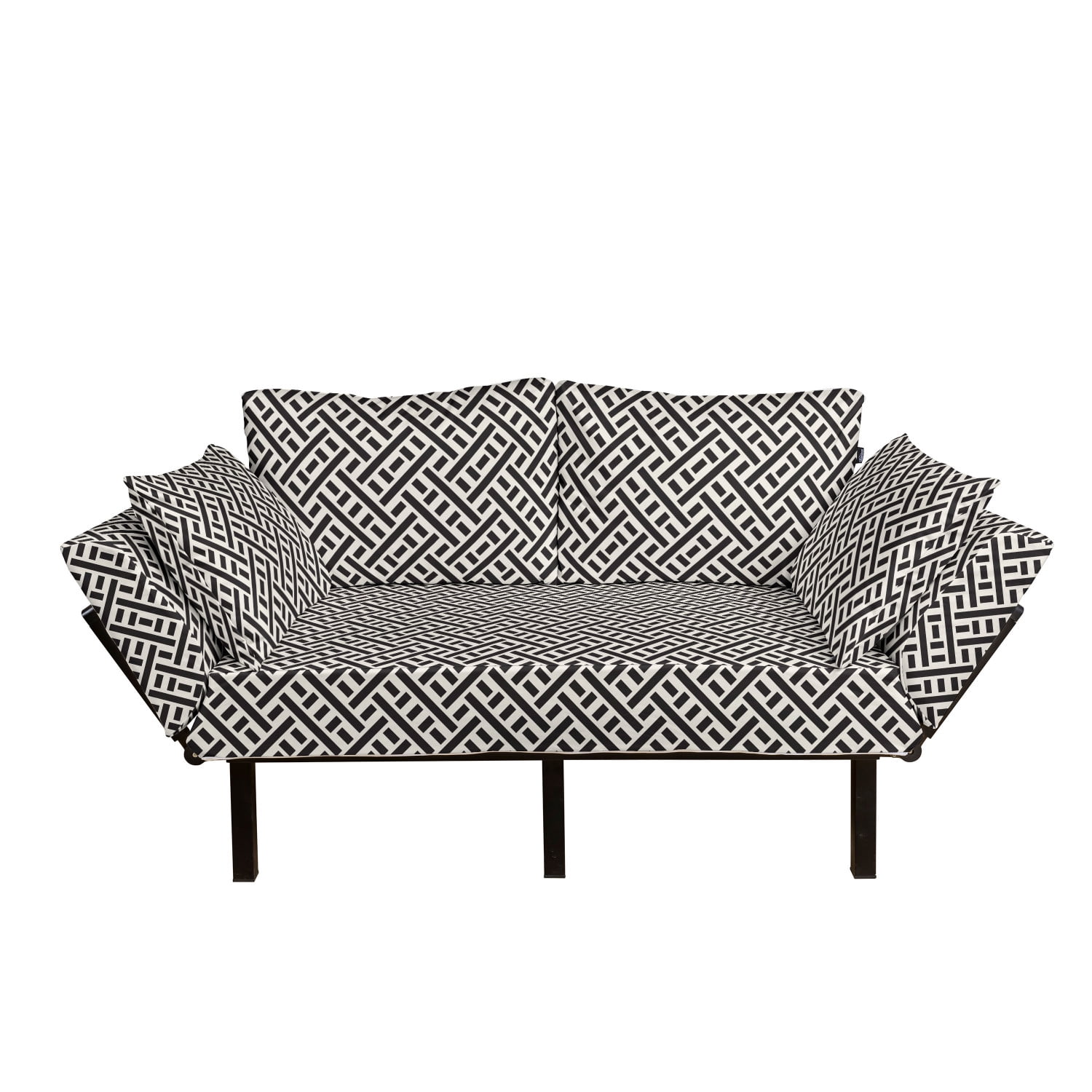 Lattice Futon Couch, Interlacing Lines Maze Celtic Style Tangled ...