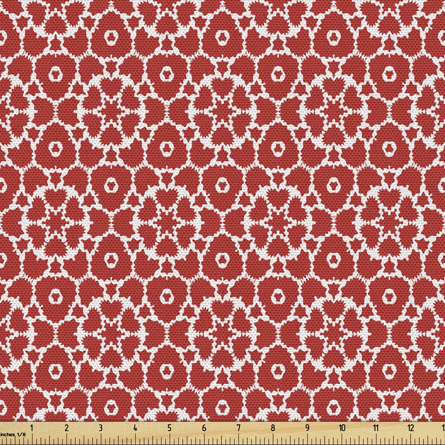 Ambesonne Lattice Fabric by the Yard Upholstery, Complex Geometric ...
