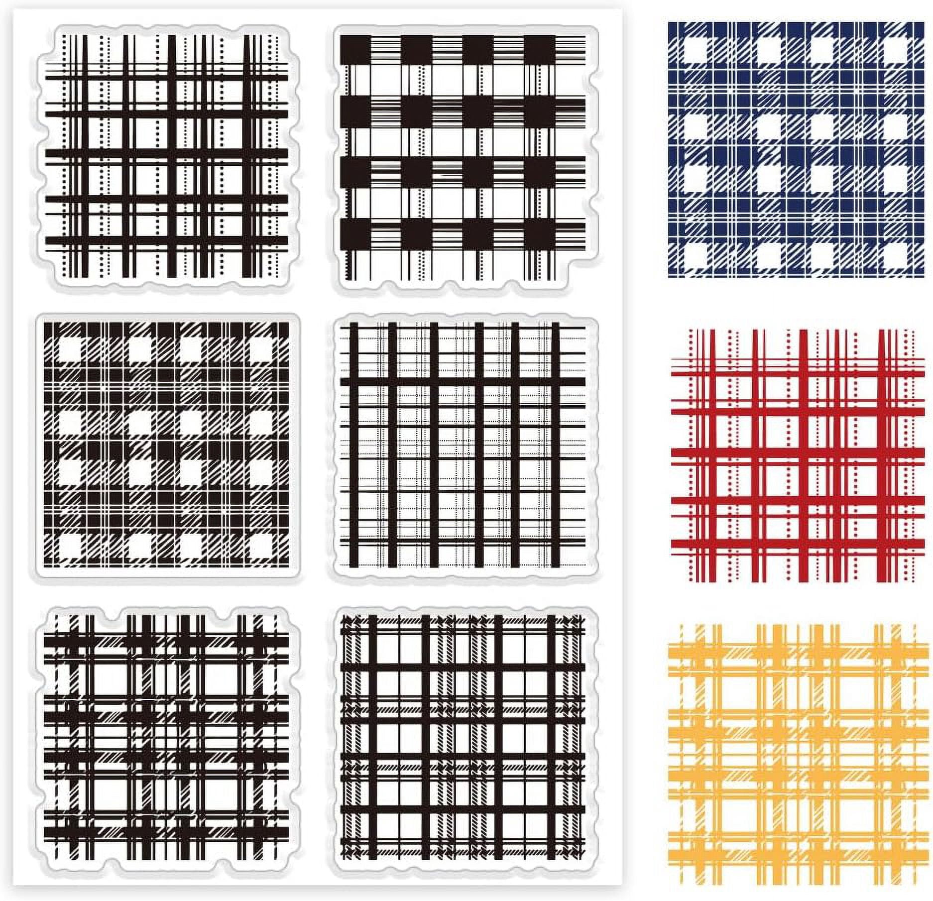 Lattice Texture Clear Stamp Silicone Stamp Tartan Design Transparent ...
