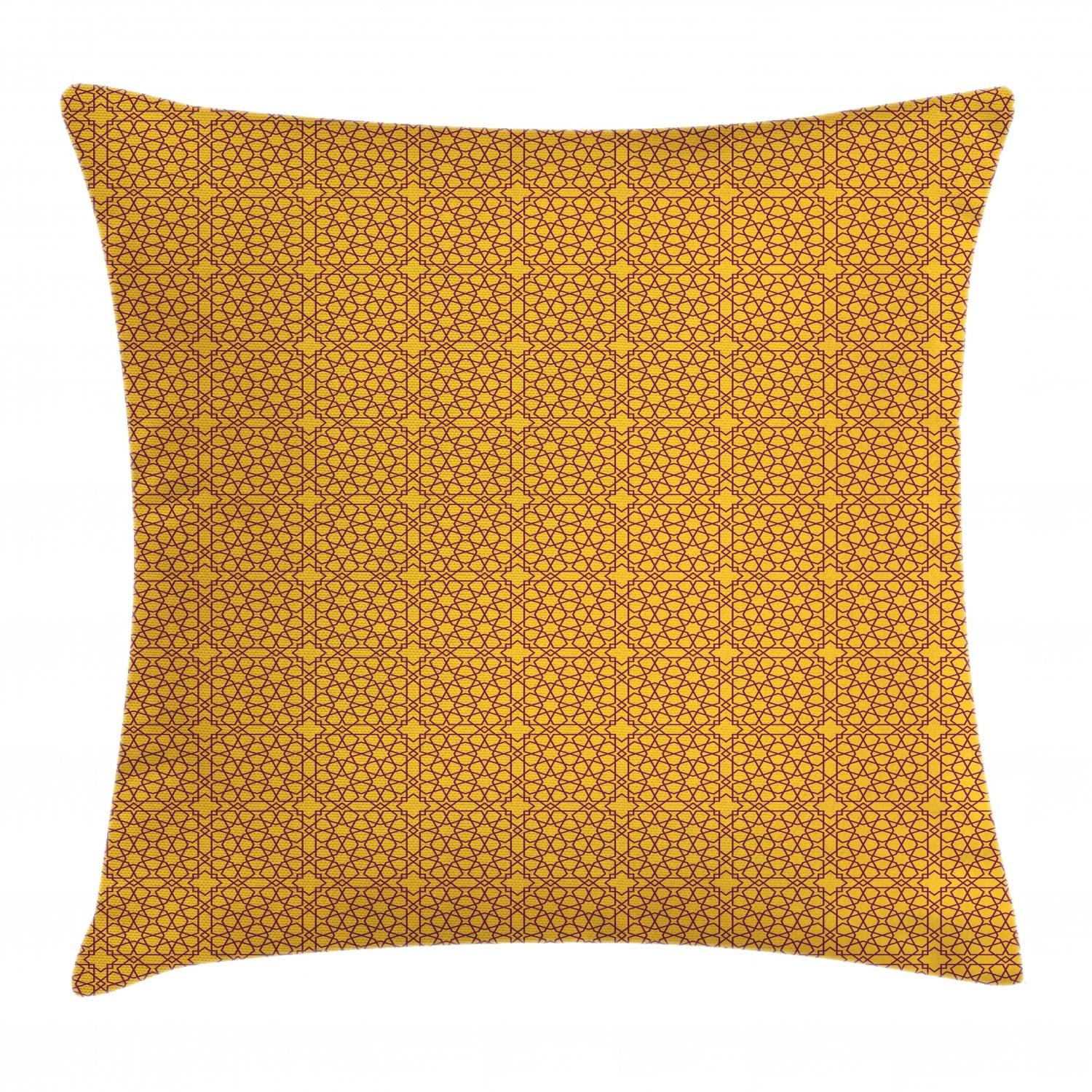 Lattice Throw Pillow Cushion Cover, Entwined Moroccan Star Grid Based ...