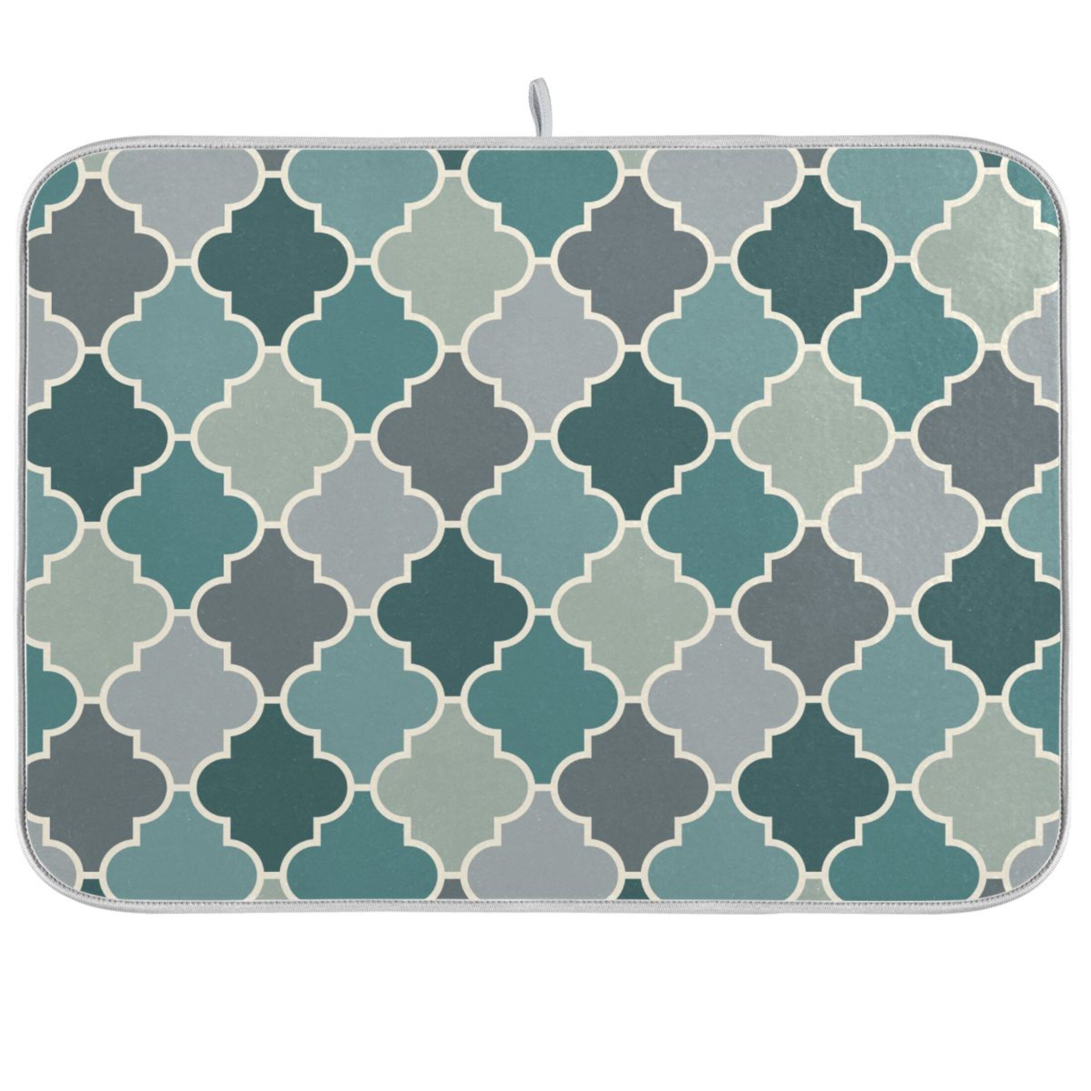 Lattice with Green Dish Drying Mat Microfiber Kitchen Mats Large ...