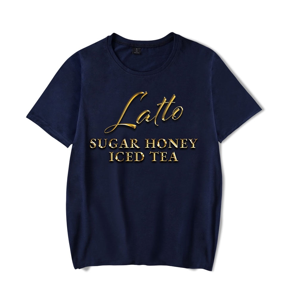 Latto Merch Sugar Honey Iced Tea Logo T-shirt Women Men Casual Fashion ...