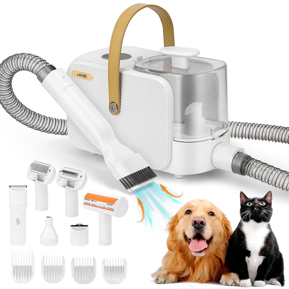 Lature Dog Grooming Kit Hair Vacuum Pet Grooming Vacuum, 2L Large ...