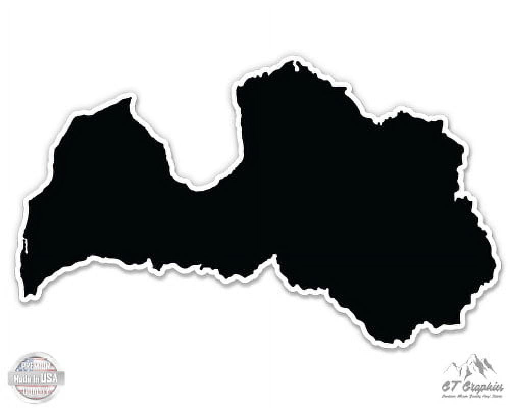 Latvia - 8" Vinyl Sticker - For Car Laptop I-Pad - Waterproof Decal ...