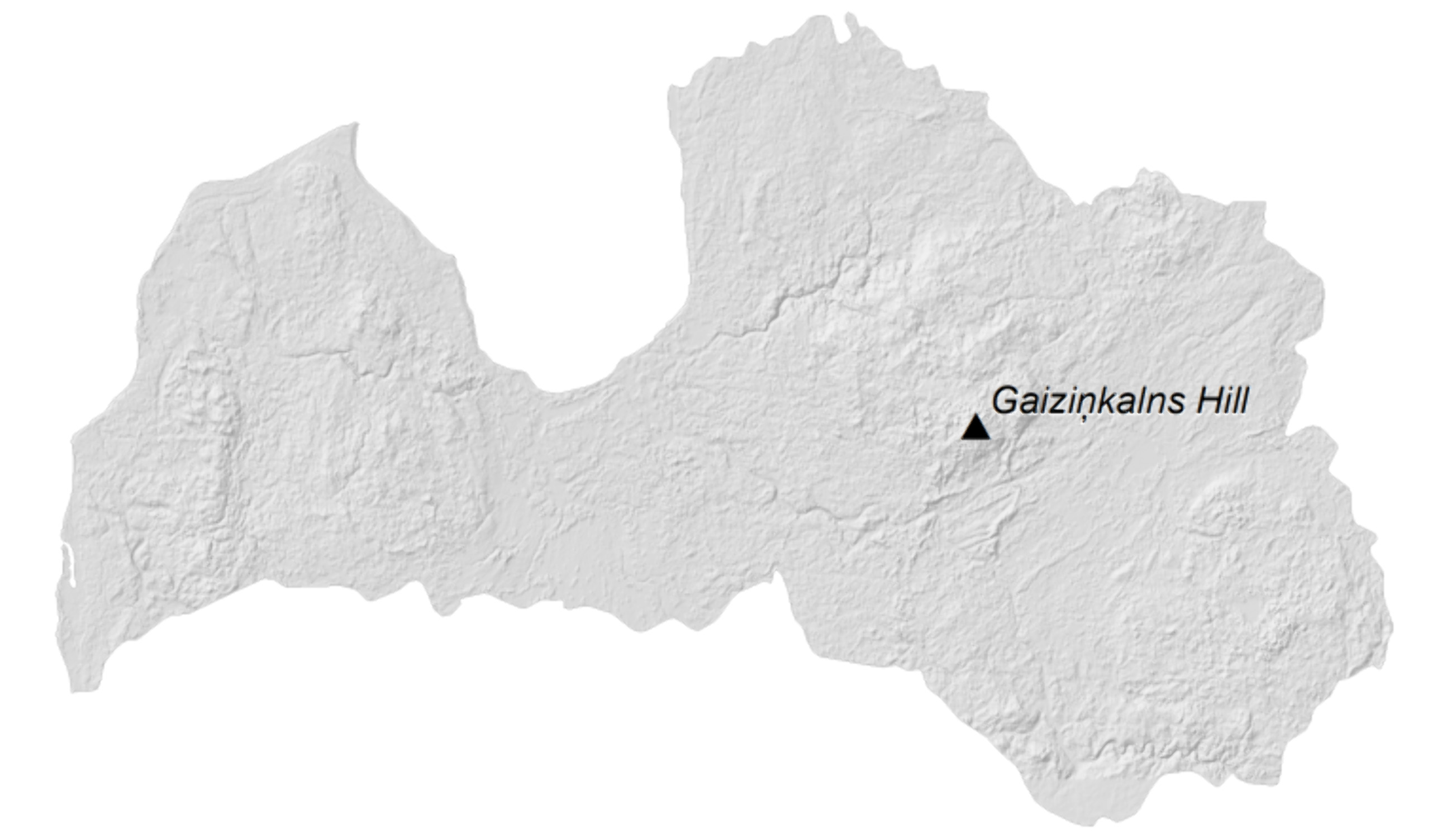 Latvia Elevation Map GLOSSY POSTER PICTURE PHOTO PRINT BANNER ...