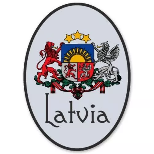 Latvia Emblem Oval Car Sticker Phone Decal Water Bottle Stickers Car ...