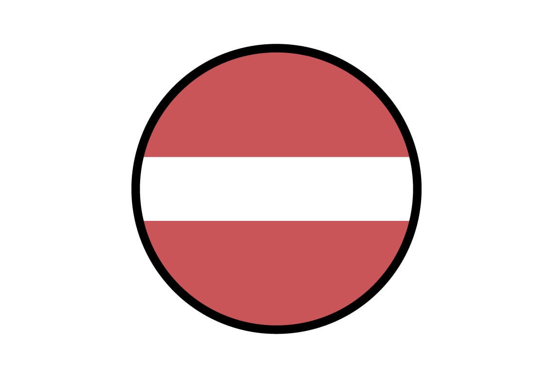 Latvia Flag Circle Sticker Decal 4 inches - 4 inch - Walmart.com