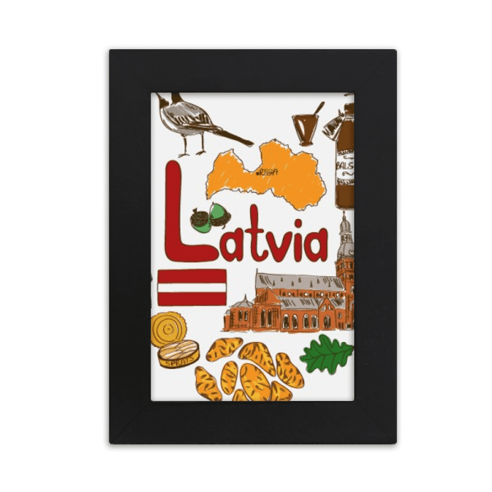 Latvia Love Heart Landscap National Flag Desktop Photo Frame Picture ...