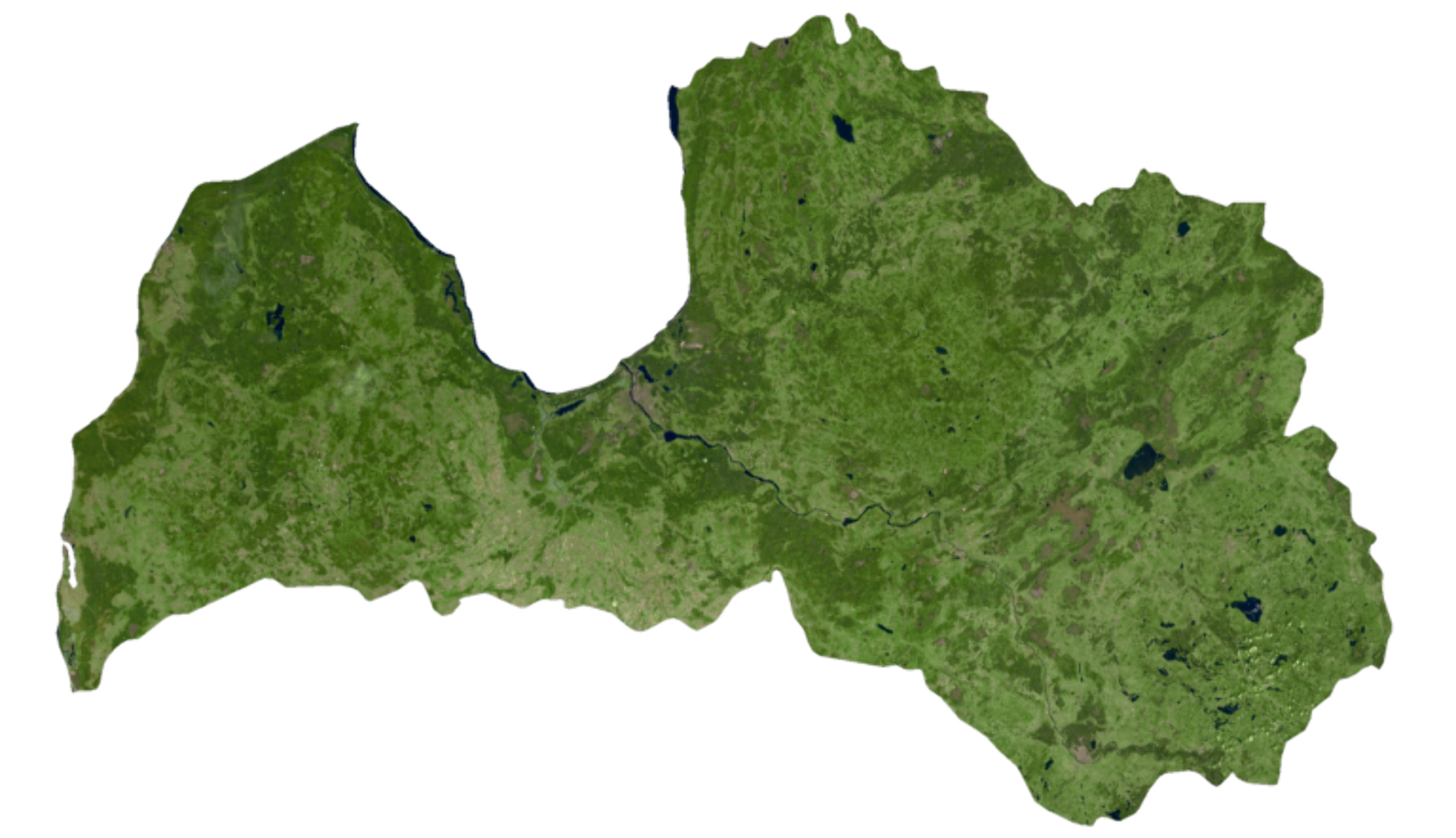 Latvia Satellite Map GLOSSY POSTER PICTURE PHOTO PRINT BANNER ...