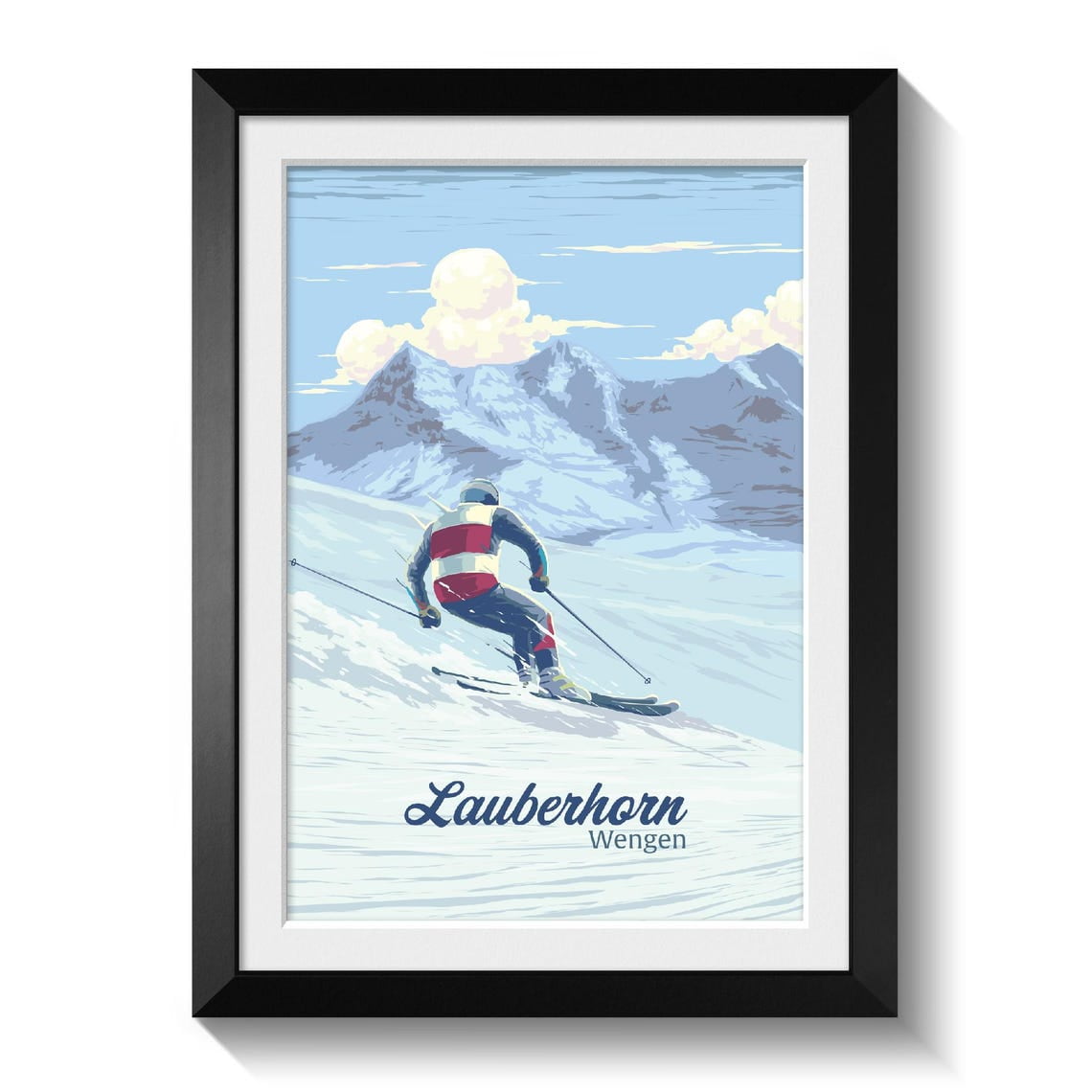 Lauberhorn Ski Poster, Lauberhorn Race Print, Wengen Ski Resort ...