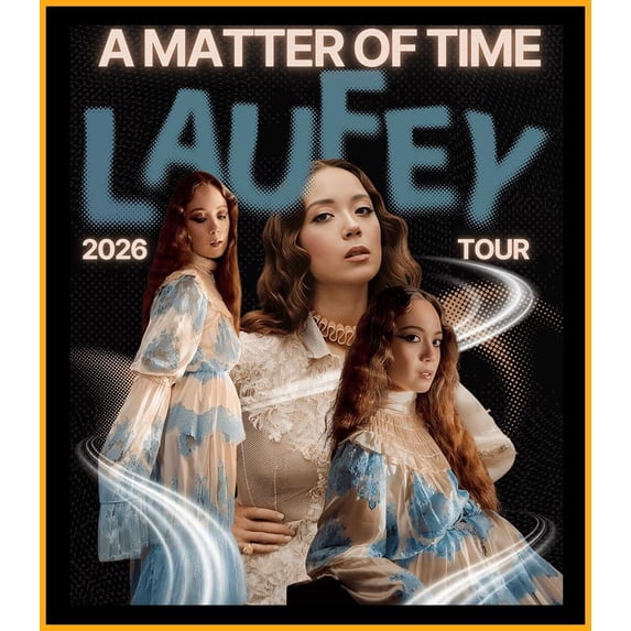 Laufey 2026 Tour Poster – A Matter of Time Tour Artwork – Stunning ...