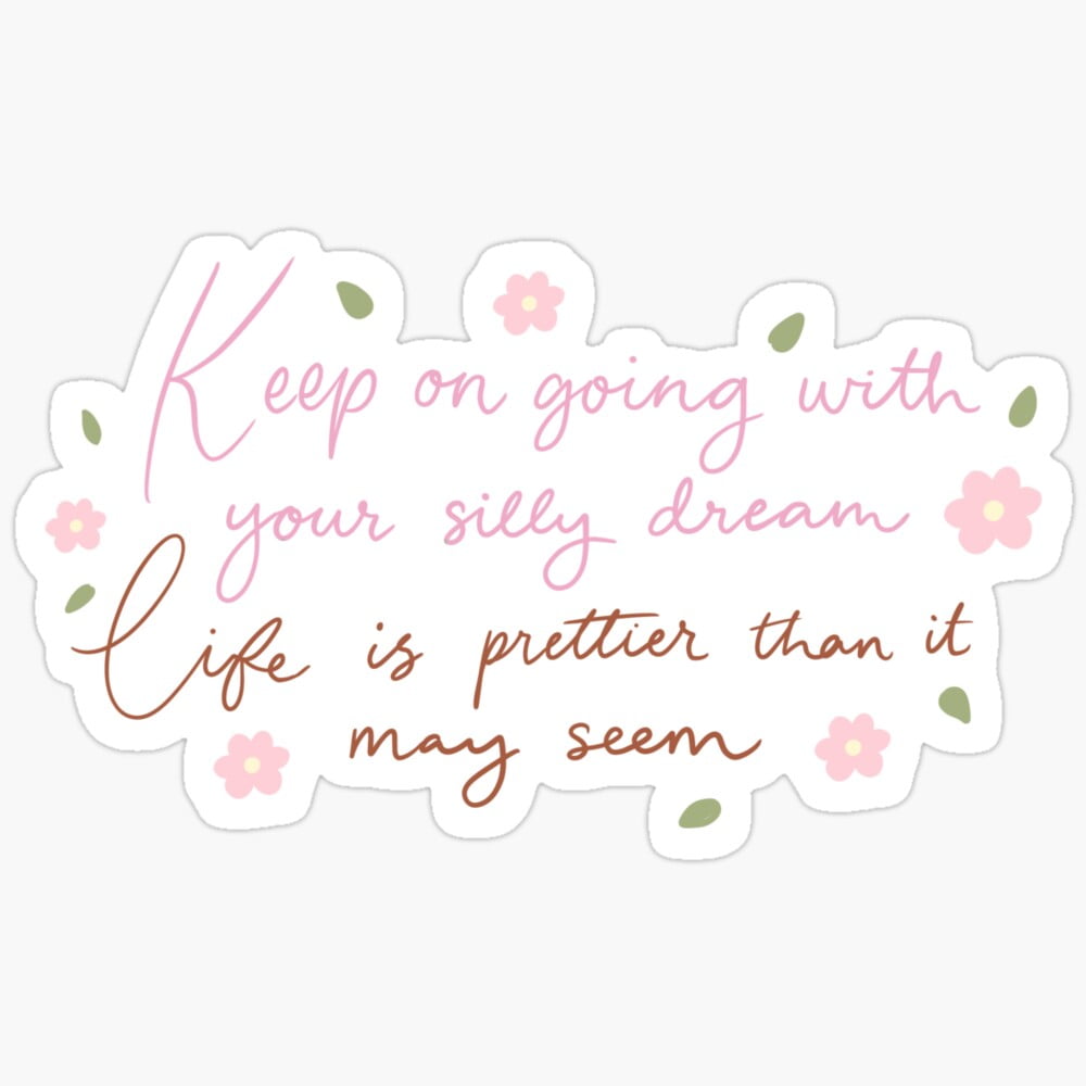 Laufey Lyrics Letter To My 13 Year Old Self Sticker Phone Decal Water ...