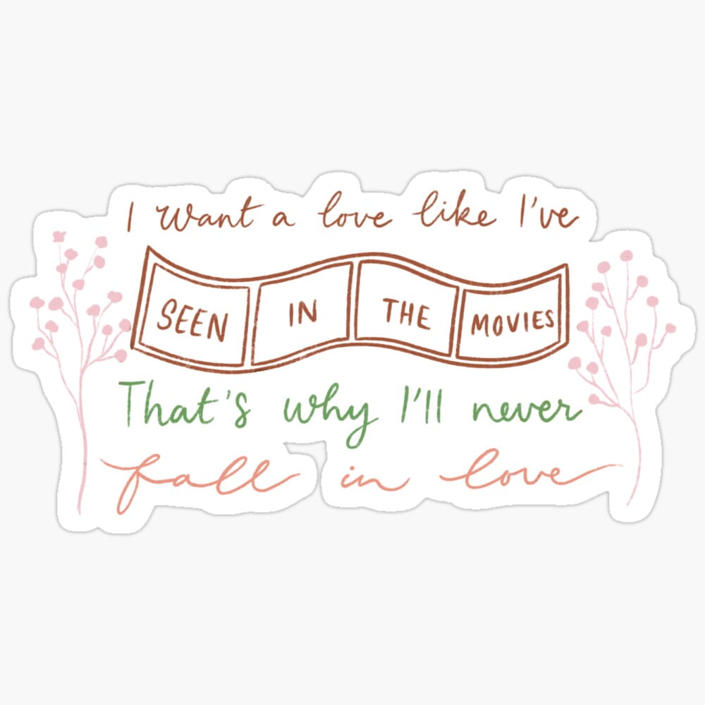 Laufey Lyrics Like The Movies Sticker Phone Decal Water Bottle Stickers ...