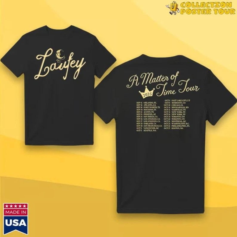 Laufey Merch Store A Matter Of Time Tour 2025 2 Sided Hoodie, A Matter ...