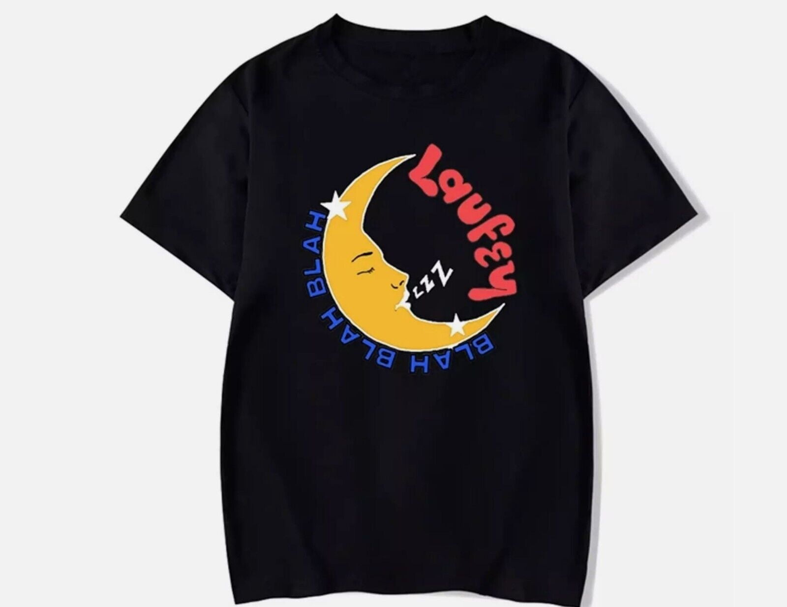 Laufey Singer Merch Laufey Blah Blah Blah T-shirt black Unisex ...