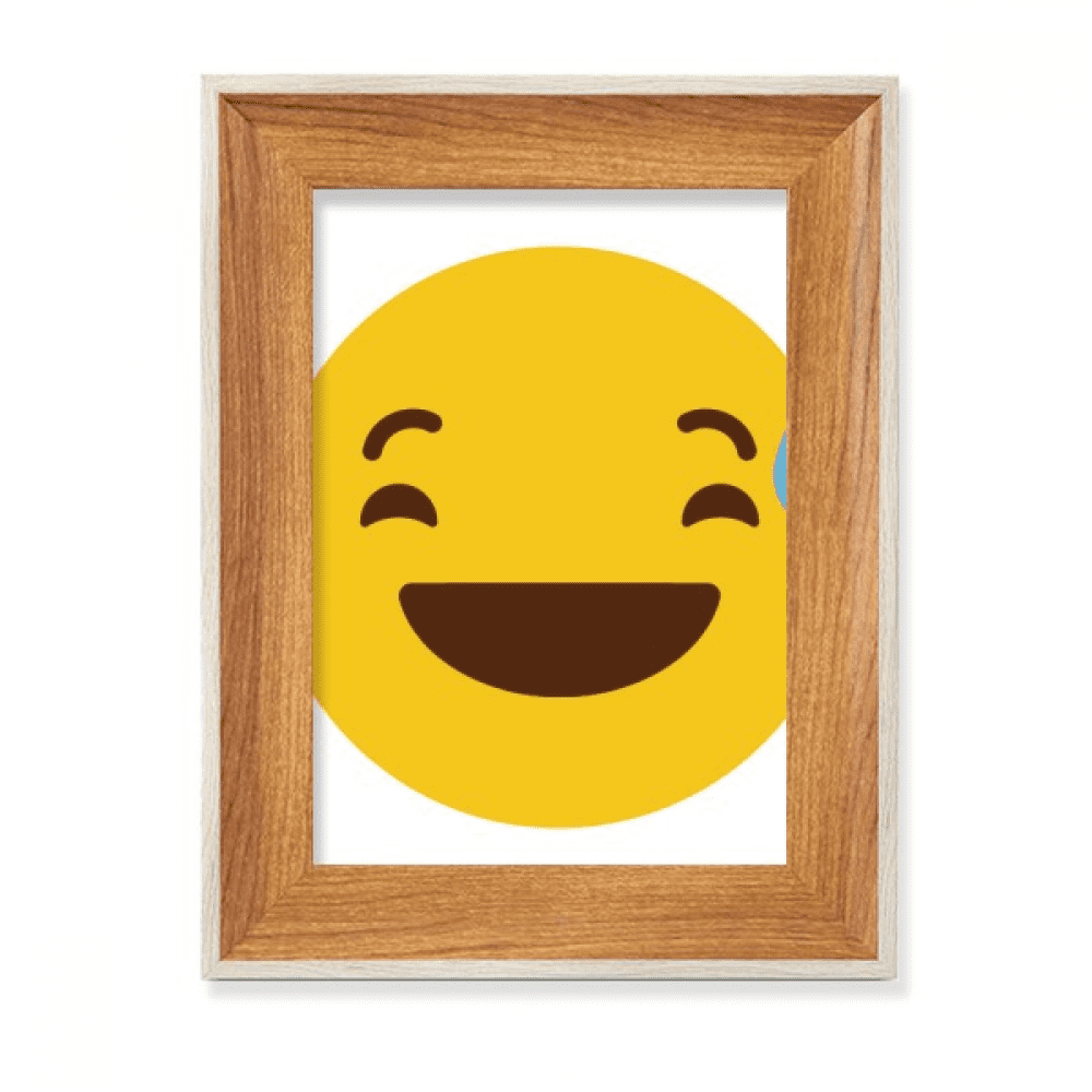 Laugh Awkward Yellow Cute Online Chat Happy Desktop Wooden Photo Frame ...